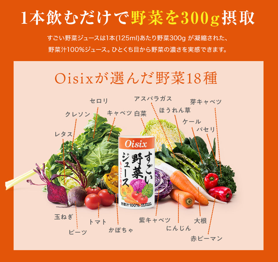 OISIX特製 すごい野菜ジュース（125ml 30本1箱） – Chef Oisix